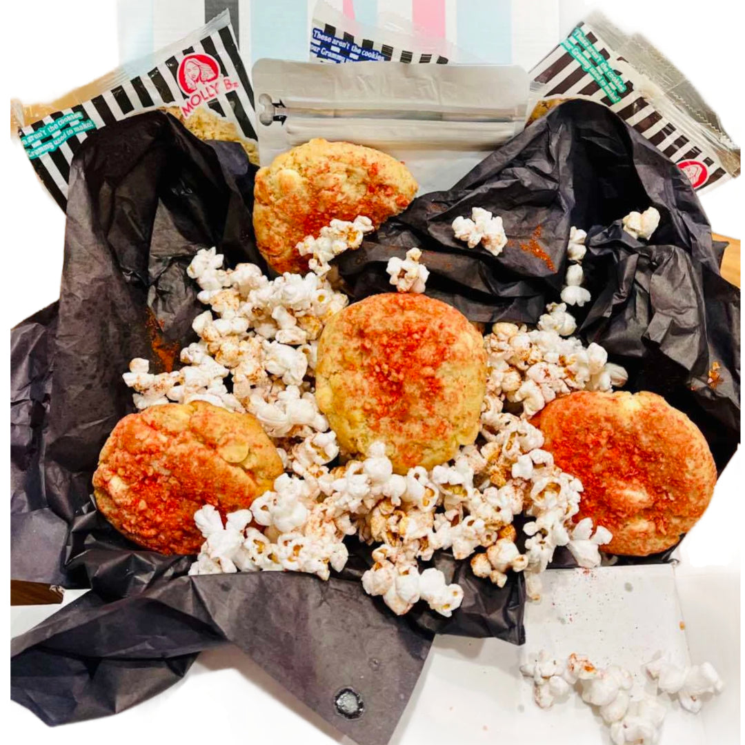 Sugar & Spice Gift Box | Hot Mess Cookies + Spicy Popcorn $40 – Molly Bz