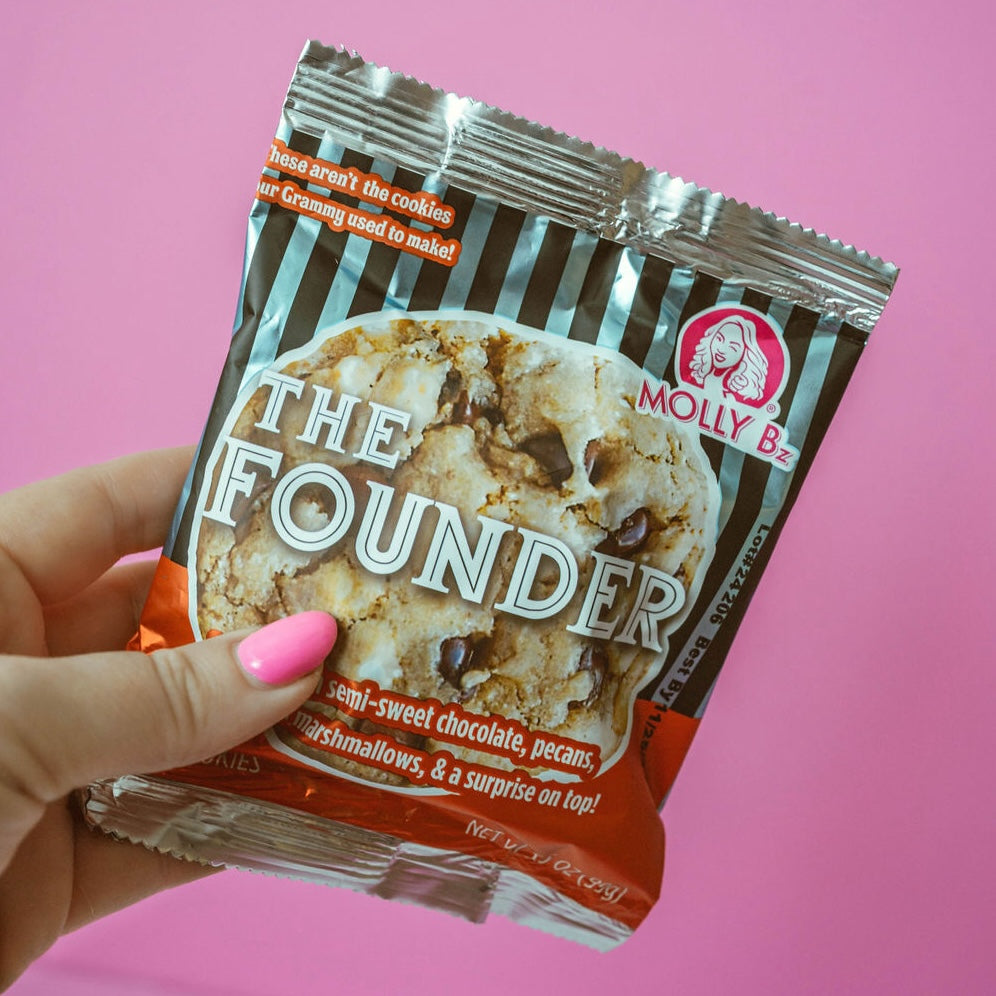 The Founder Cookie – Semi-Sweet Chocolate, Pecans & Marshmallows | Molly Bz